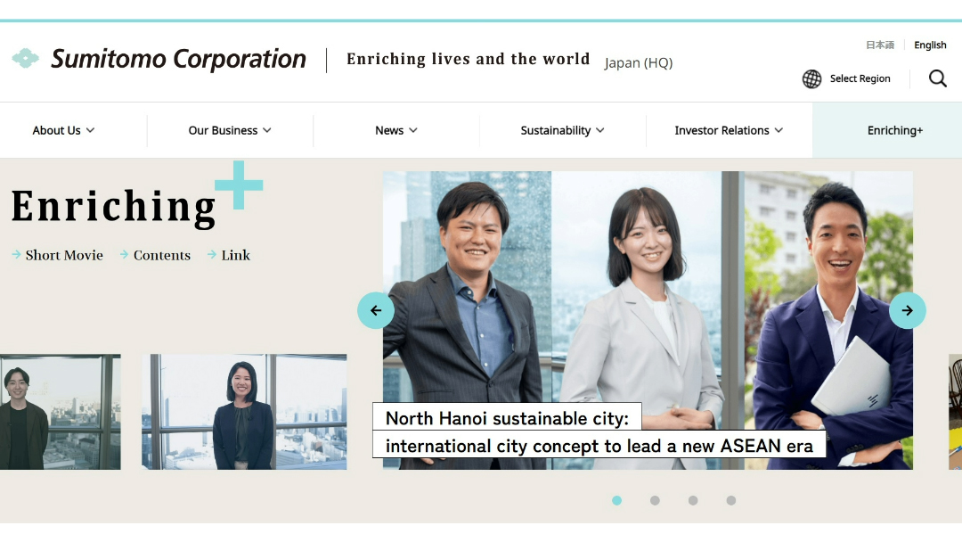 Launch of Sumitomo Corporation's Official Owned Media, Enriching+ ...